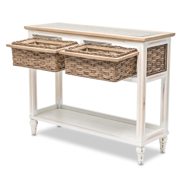 Island Breeze 2-Basket Console Table – Lineage Collections